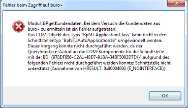 COM Fehlermeldung Beim Starten Unserer Anwendungen - Compusoft Hard- & Software GmbH